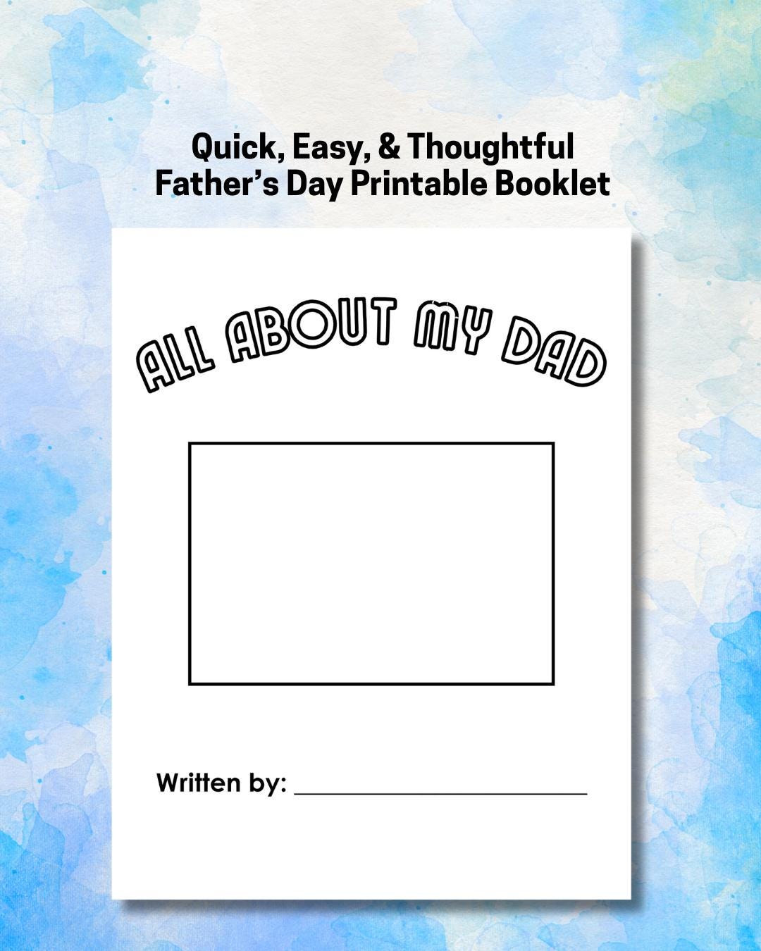 Thoughtful Father’s Day Booklet Printable, Instant Download Gift ...