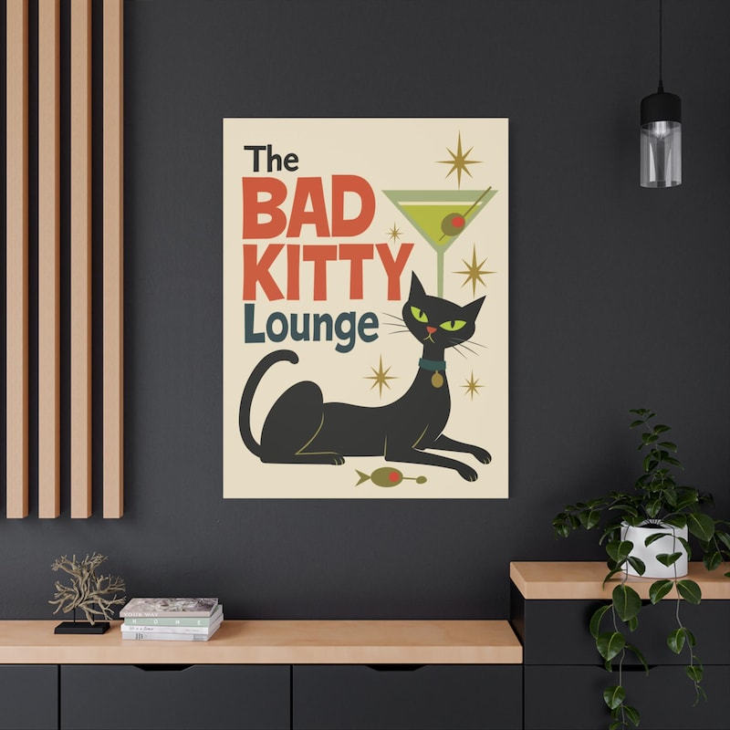 Bad Kitty Lounge Wall Art - Etsy