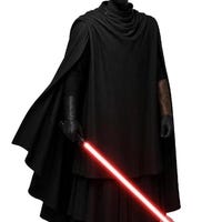 Black Medieval Ranger Cloak for Sith, Goth and Dark Wizard Cosplay Star ...