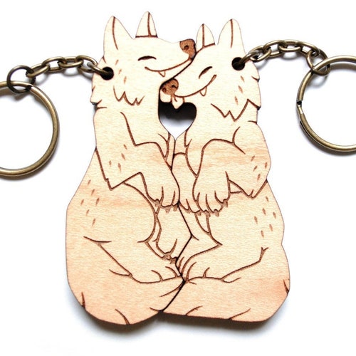 Bear Couple Keychains Friendship or Relationship Matching - Etsy