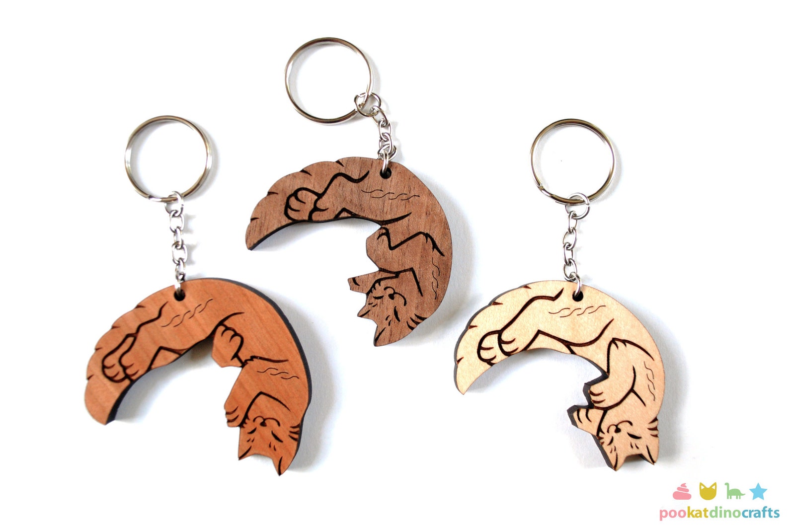 Interlocking Cat Trio Keychains Family, Friendship, Poly Relationship ...