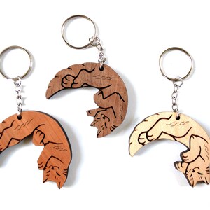 Interlocking Cat Trio Keychains - Family, Friendship, Poly Relationship ...