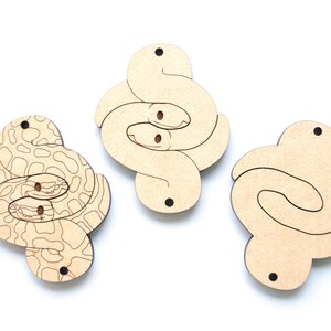 DIY Paint Your Own Interlocking Ball Python Snake Keychain Blank Wood Cutout - Etsy
