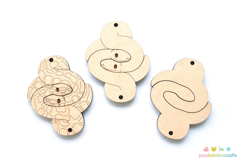 DIY Paint Your Own Interlocking Ball Python Snake Keychain | Etsy