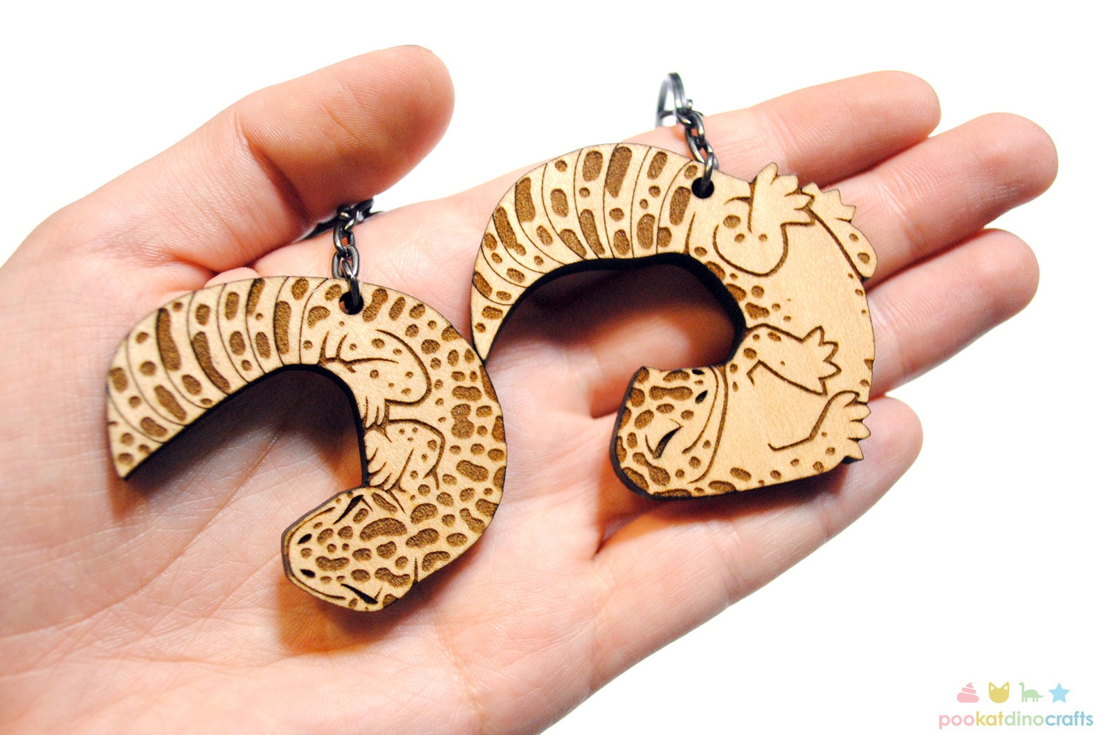Interlocking Leopard Gecko Keychains Friendship or - Etsy