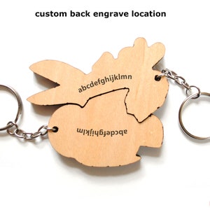 Desert Friends Owl and Fennec Fox Couple Keychains - Bff Relationship ...