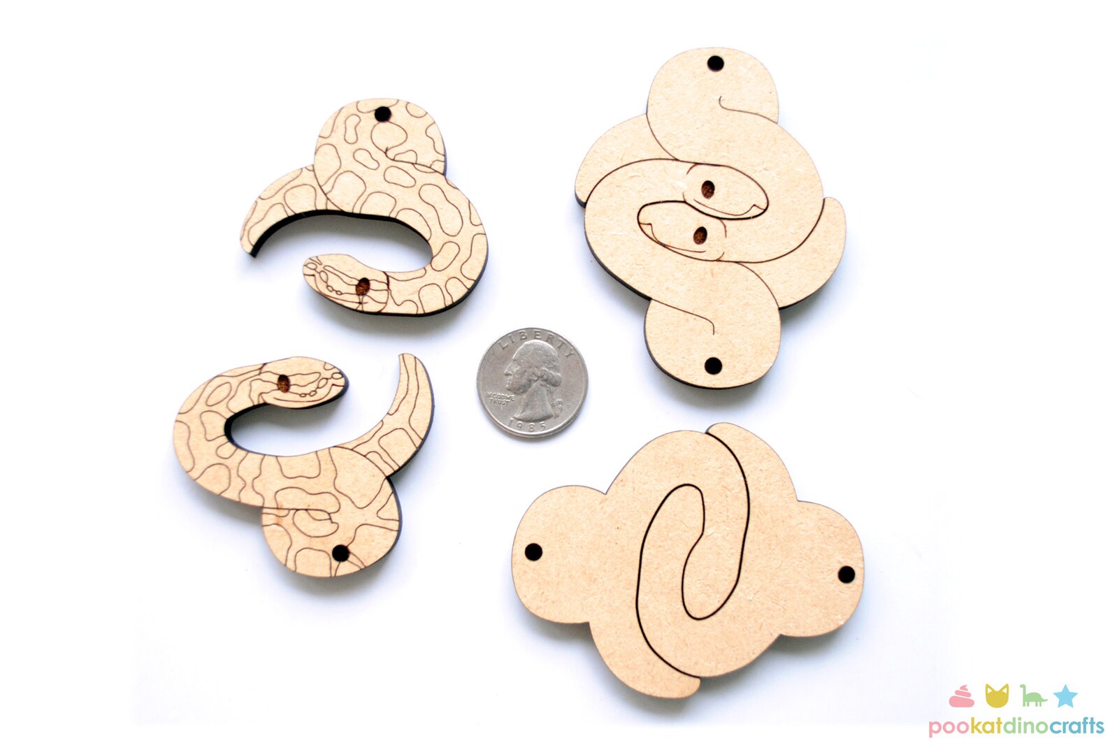 DIY Paint Your Own Interlocking Ball Python Snake Keychain | Etsy