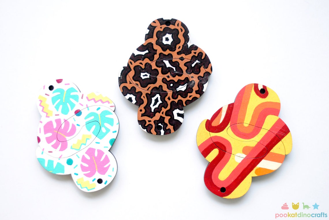 DIY Paint Your Own Interlocking Ball Python Snake Keychain | Etsy