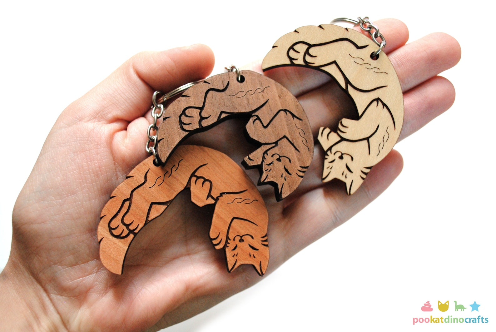 Interlocking Cat Trio Keychains Family, Friendship, Poly Relationship ...