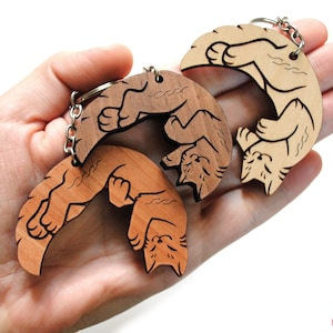 Interlocking Cat Trio Keychains - Family, Friendship, Poly Relationship ...