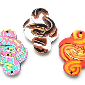 DIY Paint Your Own Interlocking Ball Python Snake Keychain Blank Wood Cutout - Etsy
