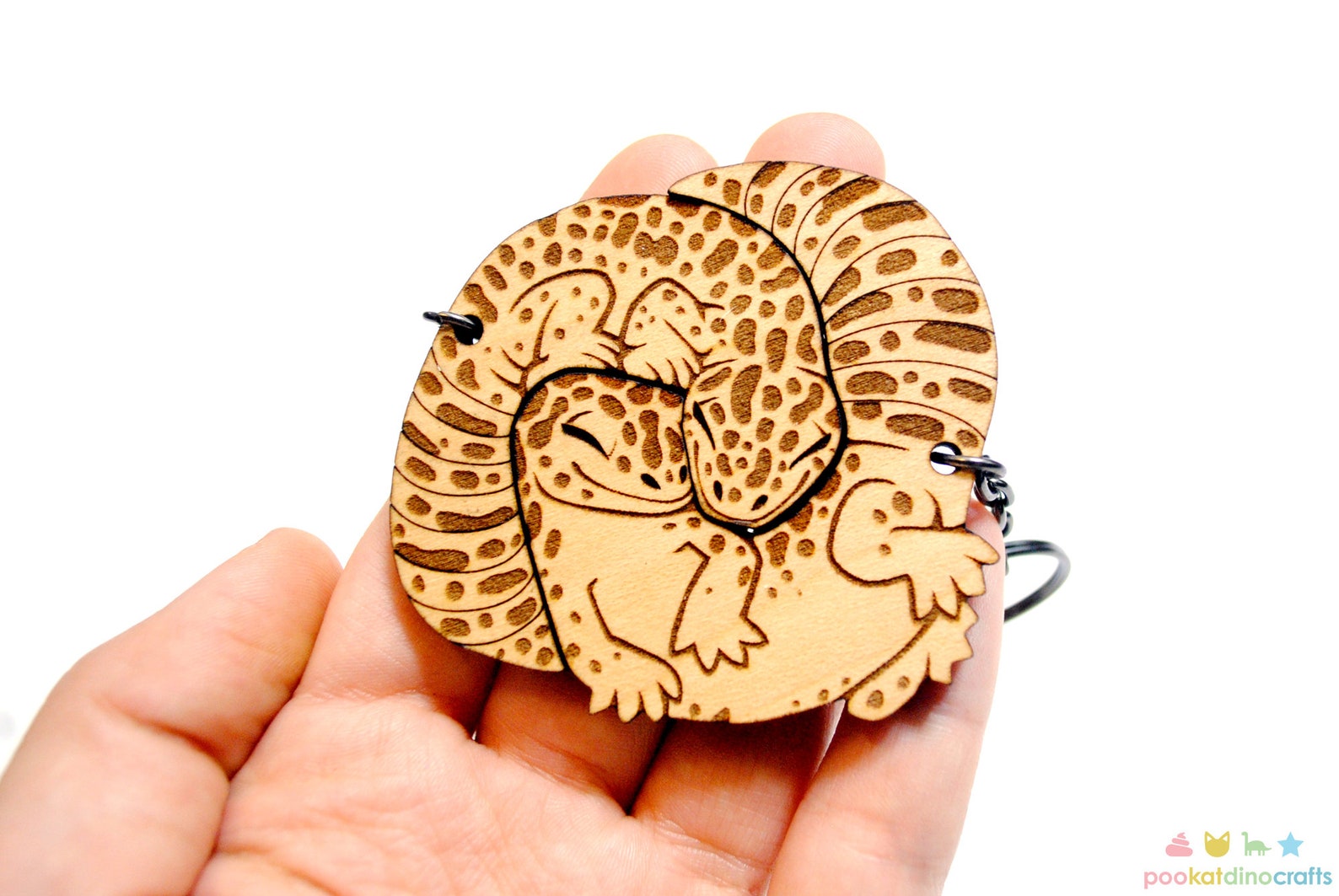 Interlocking Leopard Gecko Keychains Friendship or | Etsy