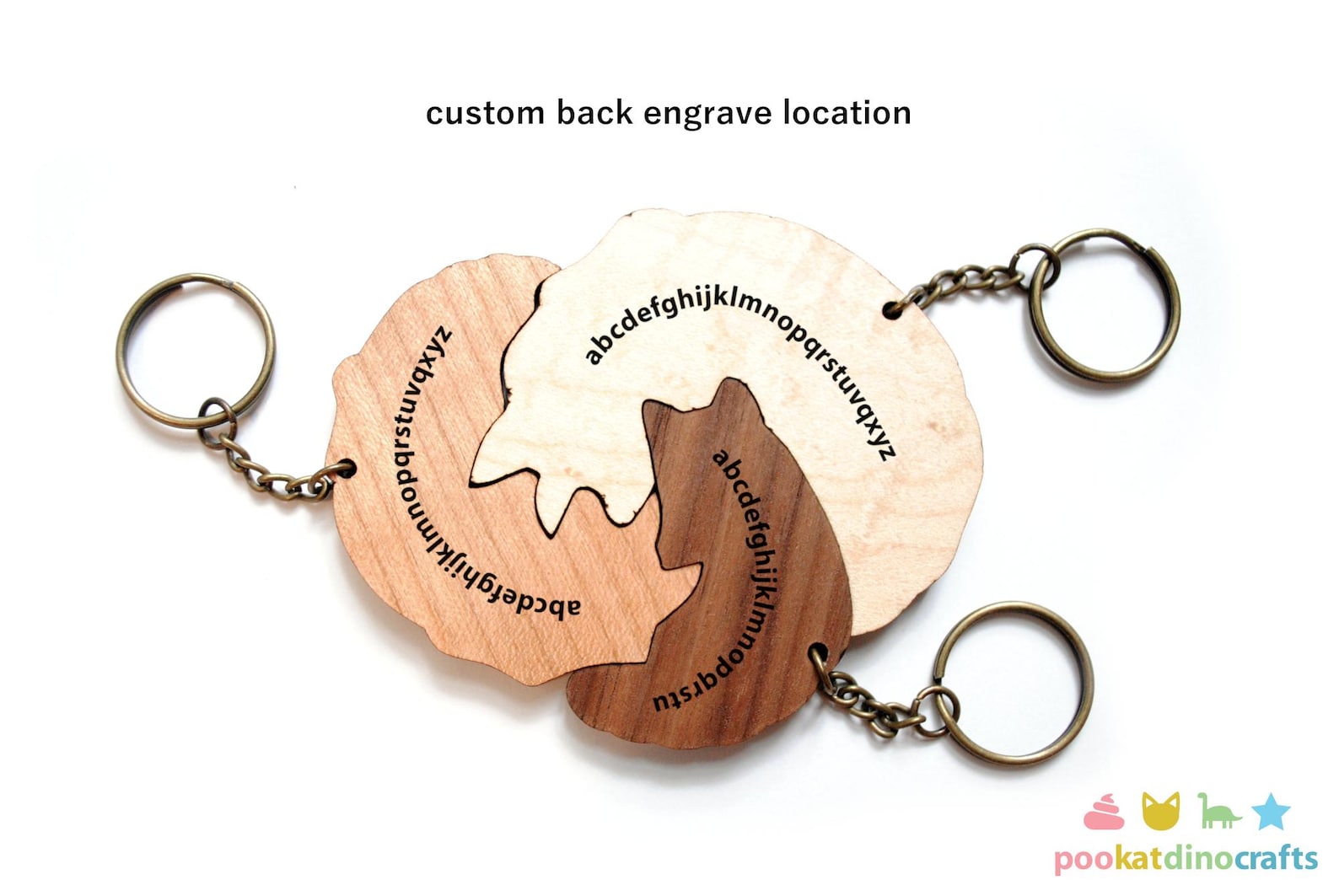 Interlocking Wood Forest Animal Keychains – Wolf, Raccoon, Fox Trio - Etsy