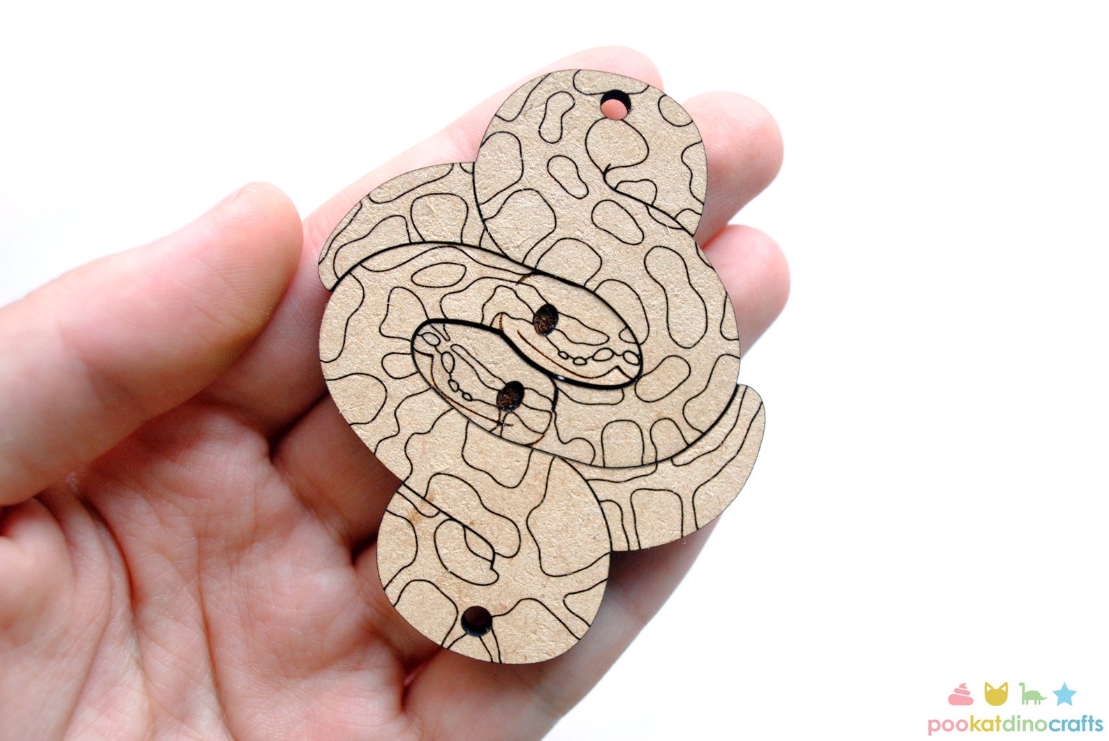 DIY Paint Your Own Interlocking Ball Python Snake Keychain | Etsy