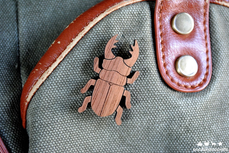 Stag Beetle Pin / Magnet - Etsy