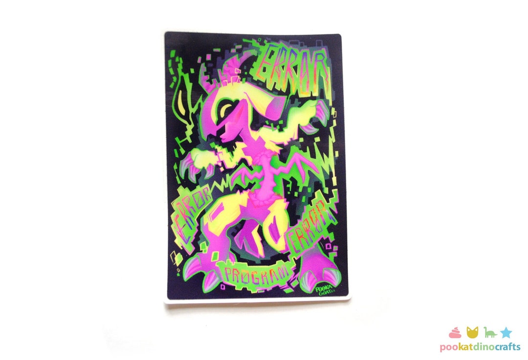 Glitch Goat Vinyl Decal Pooka Glitchcore Art Sticker - Etsy