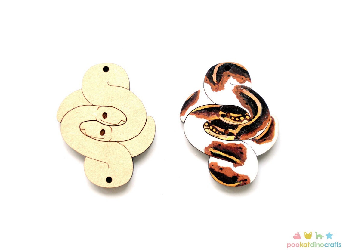 DIY Paint Your Own Interlocking Ball Python Snake Keychain | Etsy