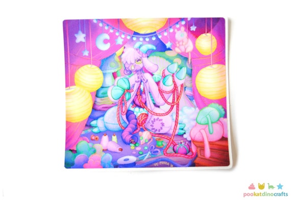 Plush Gore Vinyl Decal Pooka Plush Art Sticker - Etsy