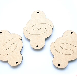 DIY Paint Your Own Interlocking Ball Python Snake Keychain Blank Wood Cutout - Etsy