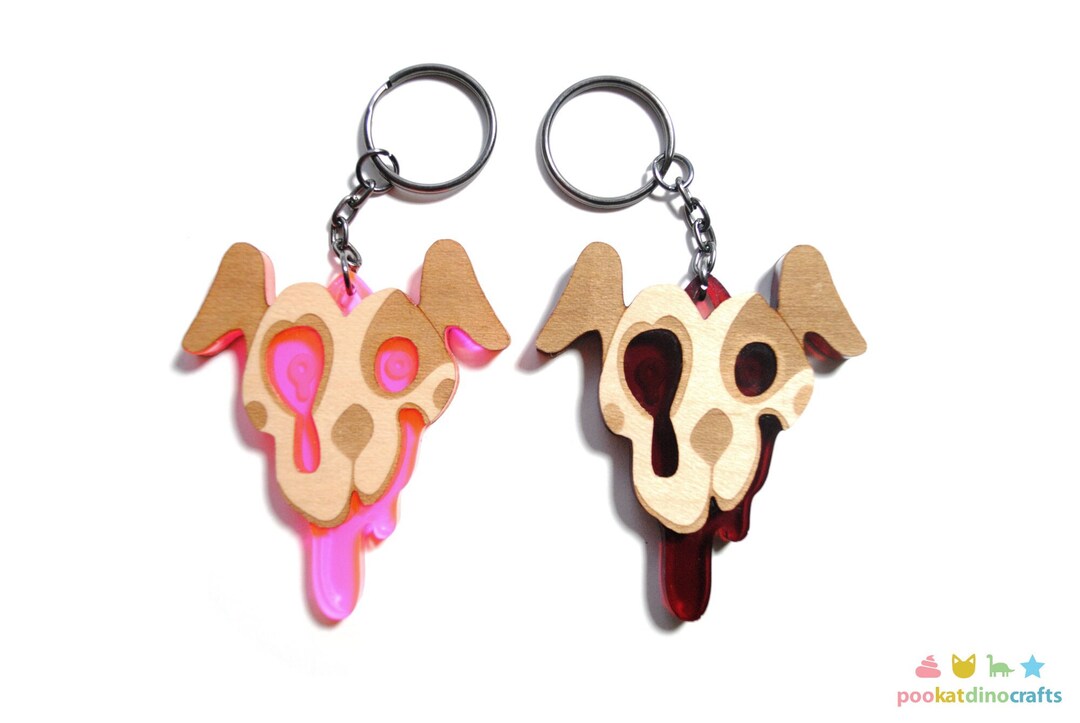 Scary Clown Dog Melting Keychain - Etsy