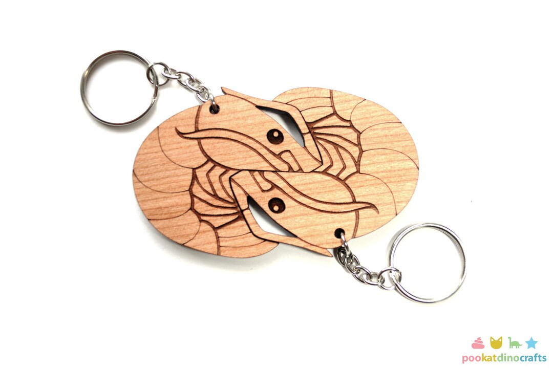 Shrimp Love Couple Keychains - Friendship or Relationship Matching ...