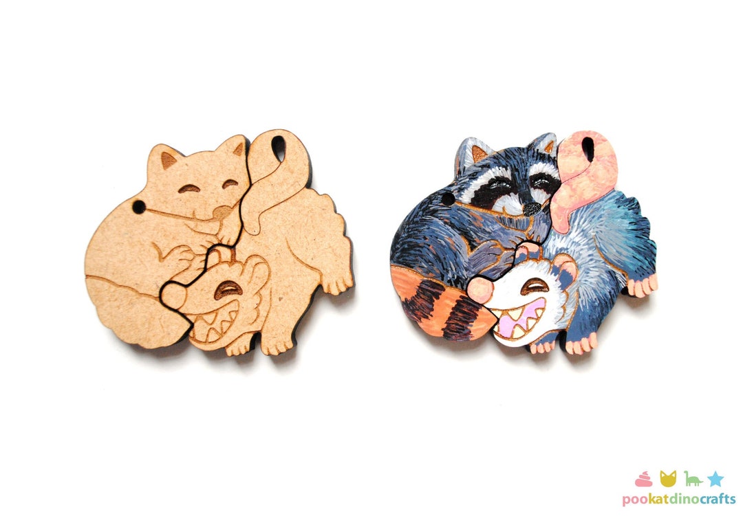 DIY Paint Your Own Possum Raccoon Keychain Blank Wood Cutout - Etsy