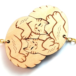 Interlocking Cat Couple Keychains - Friendship or Relationship Gift Set ...