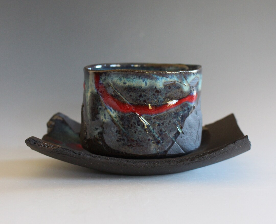 Handmade Pottery | Tea Cup and Saucer | Yunomi With a Saucer | Handmade ...
