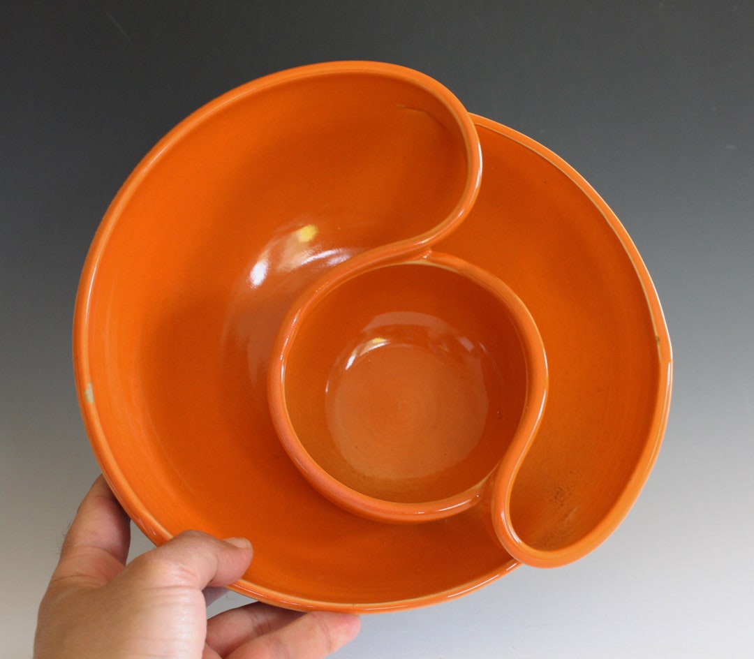 Handmade Pottery Chip and Dip Handmade Ceramic Dish Ceramics and ...