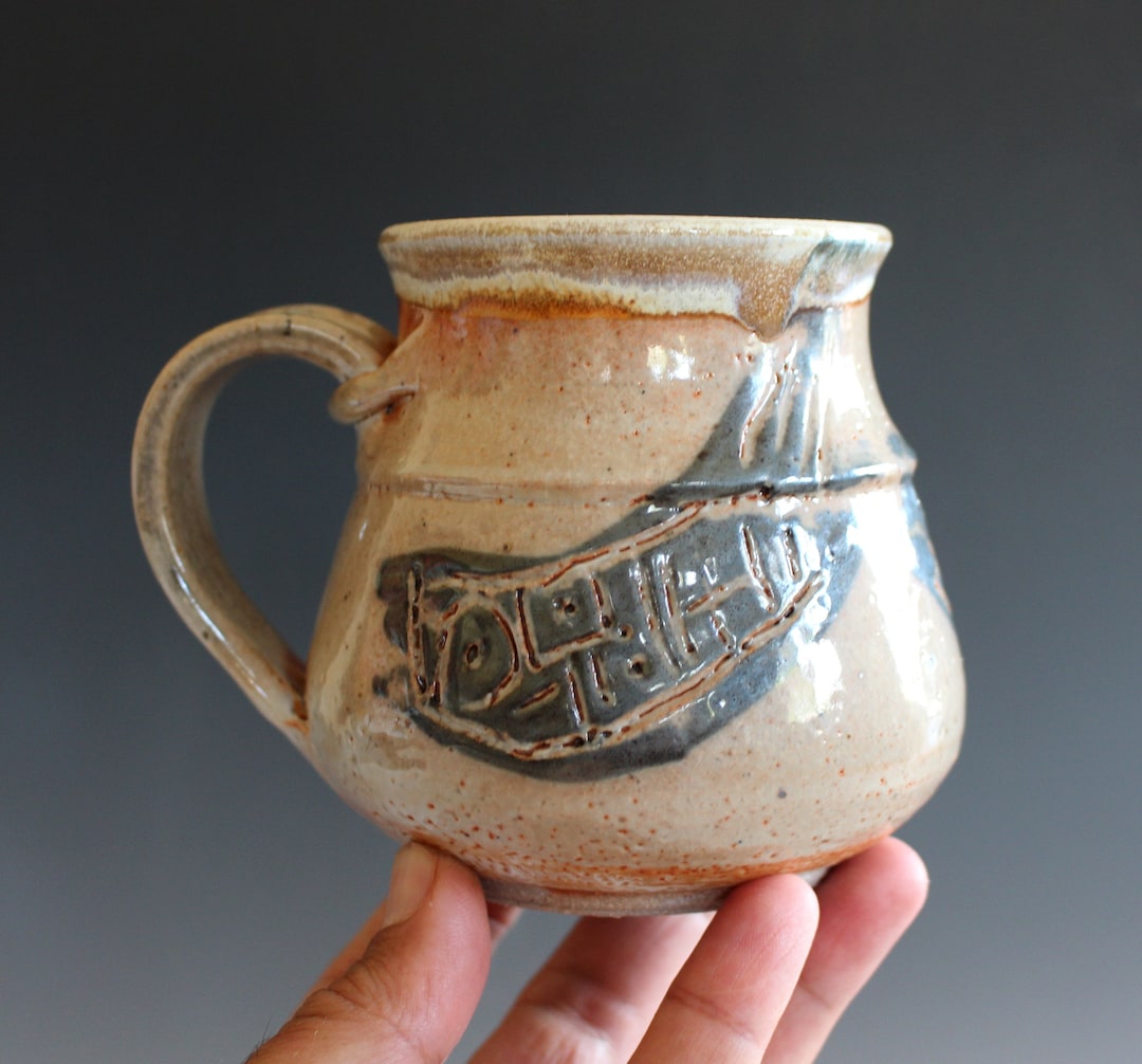 Handmade Ceramic Coffee Mug: Handthrown Stoneware Pottery, 14 Oz - Etsy