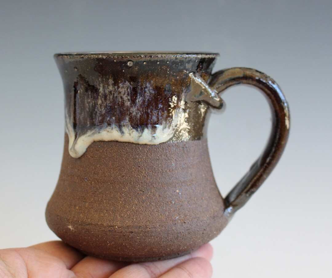 Handmade Stoneware Coffee Mug: Unique Ceramic Pottery, 10 Oz - Etsy