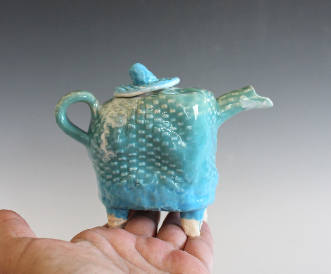 Miniature Pottery Teapot, 6 Oz, Ceramic Teapot, Handmade Teapot ...