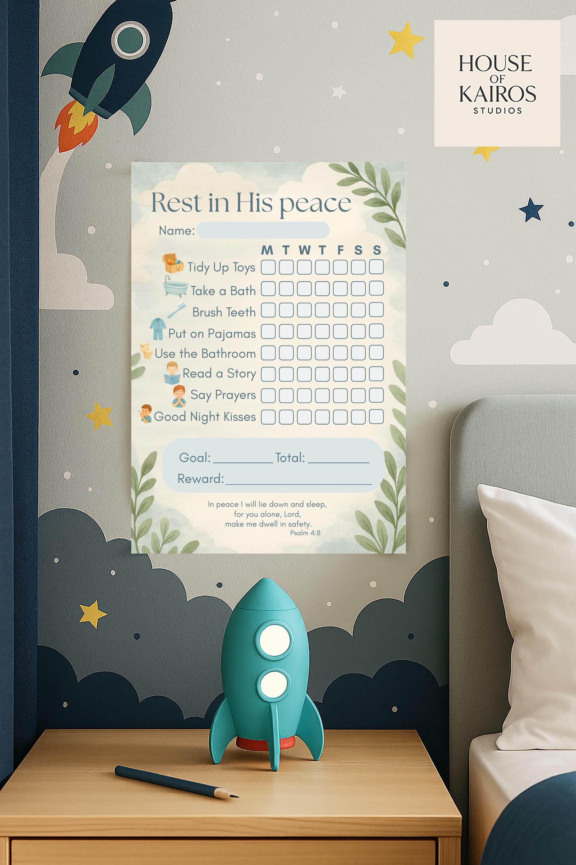 Christian Kids Routine Chart: Bible Verse Printable (digital Download ...