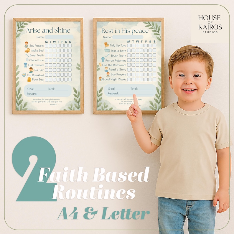Christian Kids Routine Chart: Bible Verse Printable (digital Download ...
