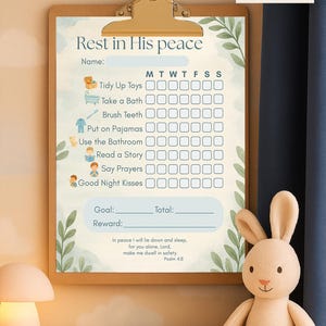 Christian Kids Routine Chart: Bible Verse Printable (digital Download ...
