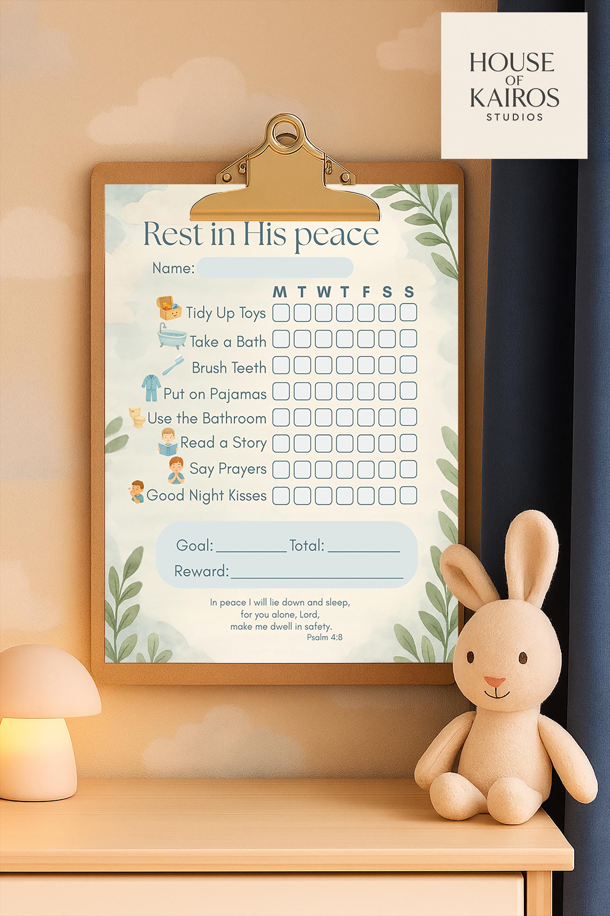 Christian Kids Routine Chart: Bible Verse Printable (digital Download ...