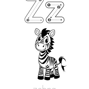 Printable ABC Tracing & Animal Coloring Book for Kids | Preschool ...