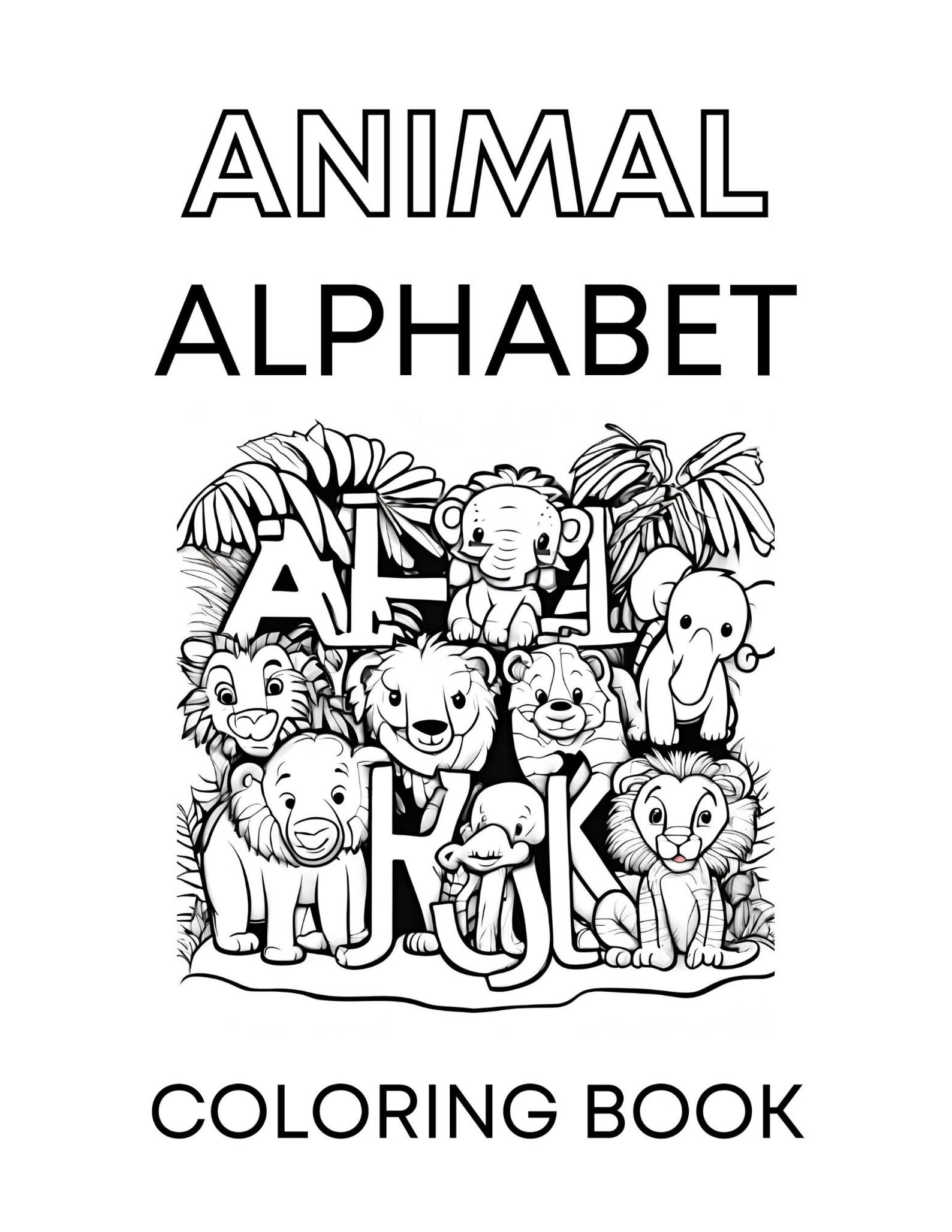 Printable ABC Tracing & Animal Coloring Book for Kids | Preschool ...