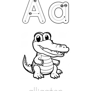 Printable ABC Tracing & Animal Coloring Book for Kids | Preschool ...