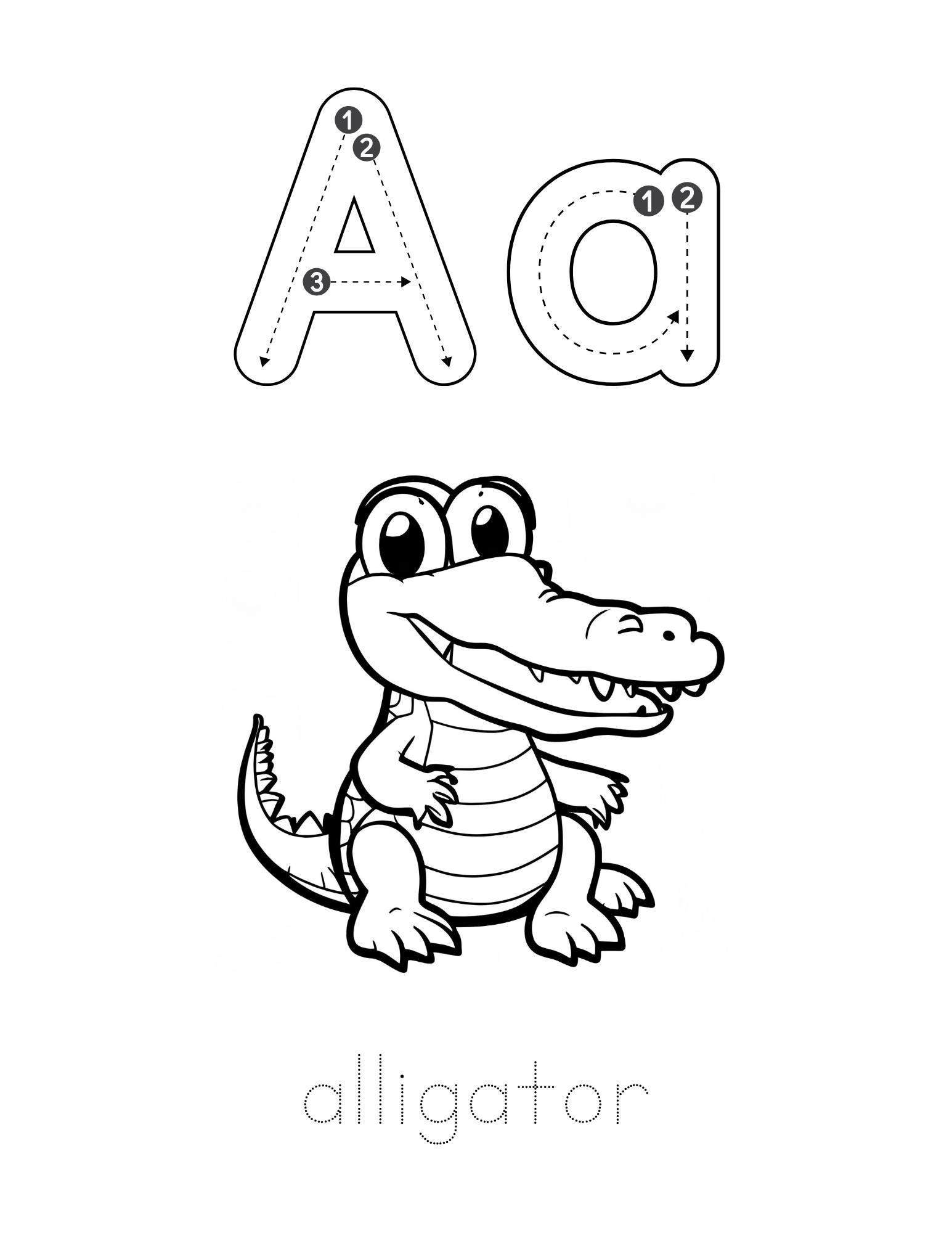 Printable ABC Tracing & Animal Coloring Book for Kids | Preschool ...
