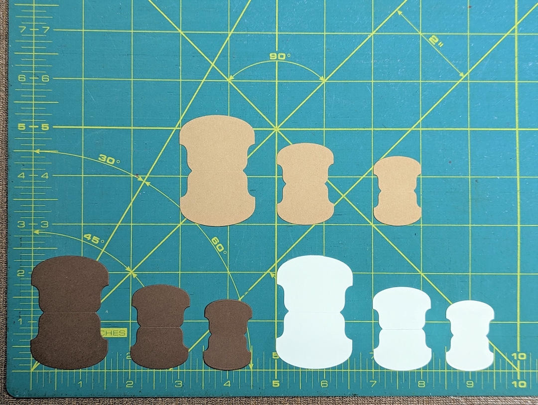 Die Cut Tabs 75 Whale Tail-- Brown Ivory Kraft -- Card Making Junk ...