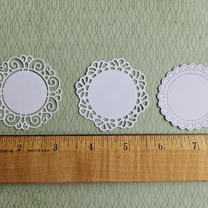 15 White Cardstock Doily Die Cuts: Paper Craft Ephemera - Etsy