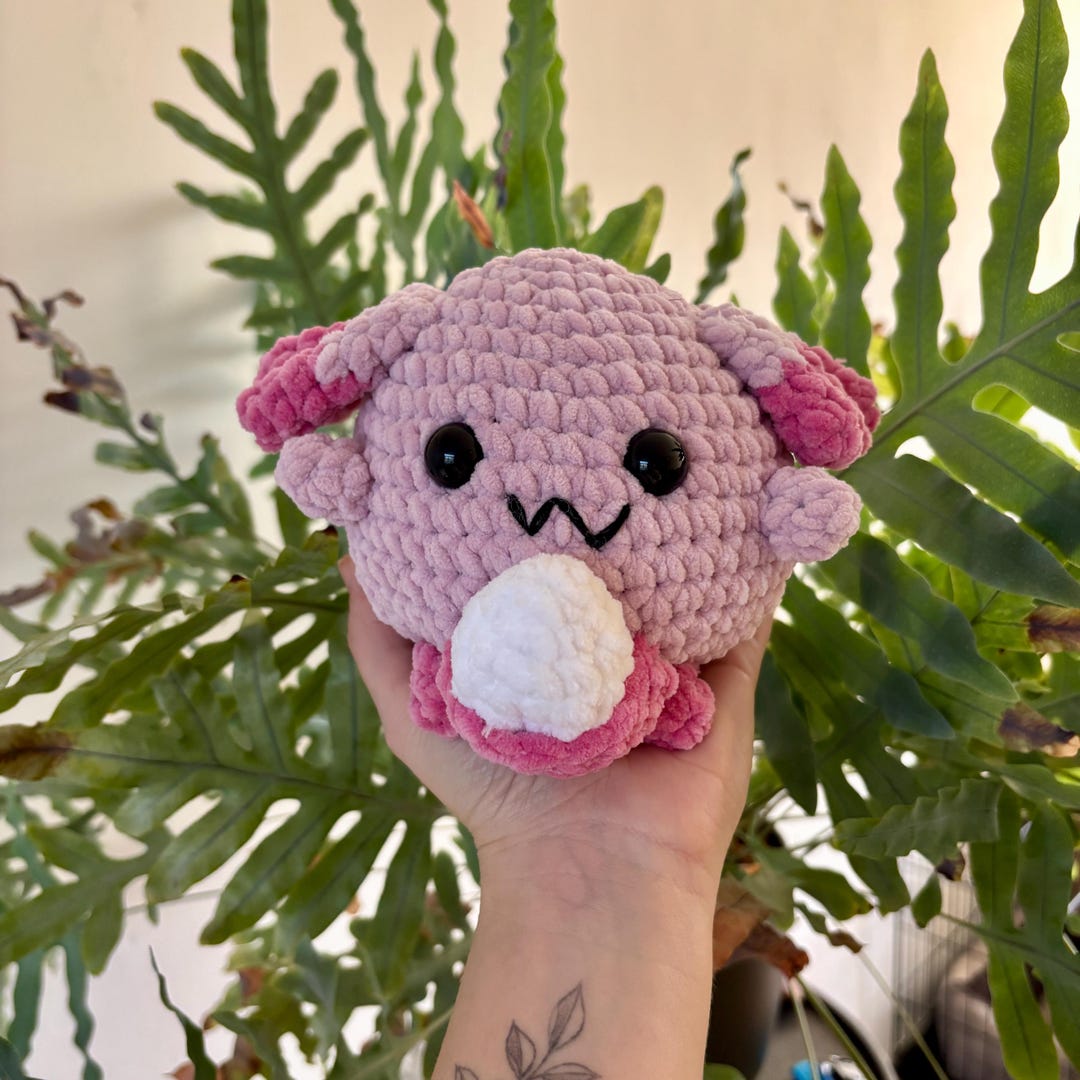 Crochet Pink Nurse Monster Plushie, Handmade Pink Nurse Stuffed Animal ...