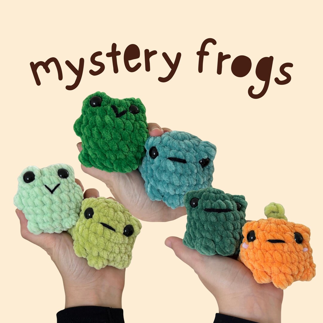 Crochet Mystery Frogs Plushie, Crochet Frog Stuffed Animal - Etsy