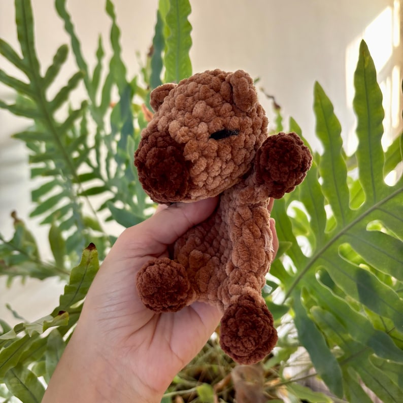 Crochet Mini Capybara Plushie, Handmade Mini Capybara Stuffed Animal - Etsy