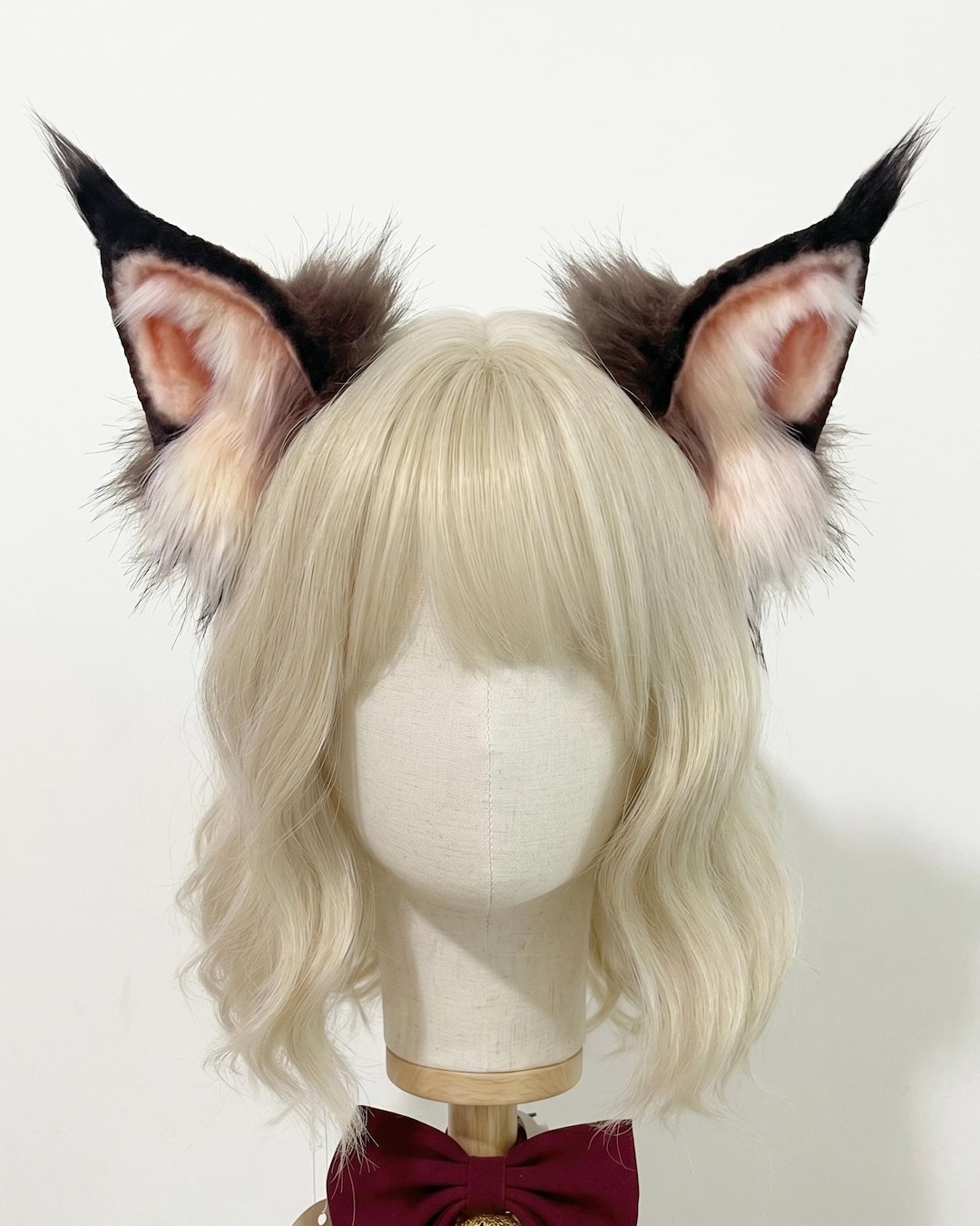 Handmade Realistic Ragdoll Cat Ears Headband Soft Pointed Feline