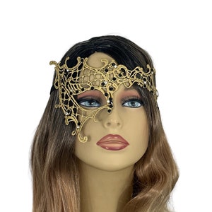 Gold/black Lace Mask, Ombre Gold, Gold Masquerade Mask, Women's Party ...