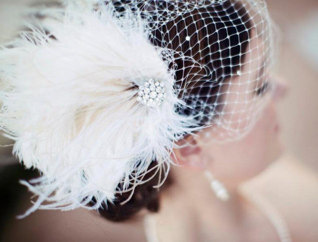Fascinator, Wedding Headpiece, Bridal Fascinator, Ivory Fascinator ...