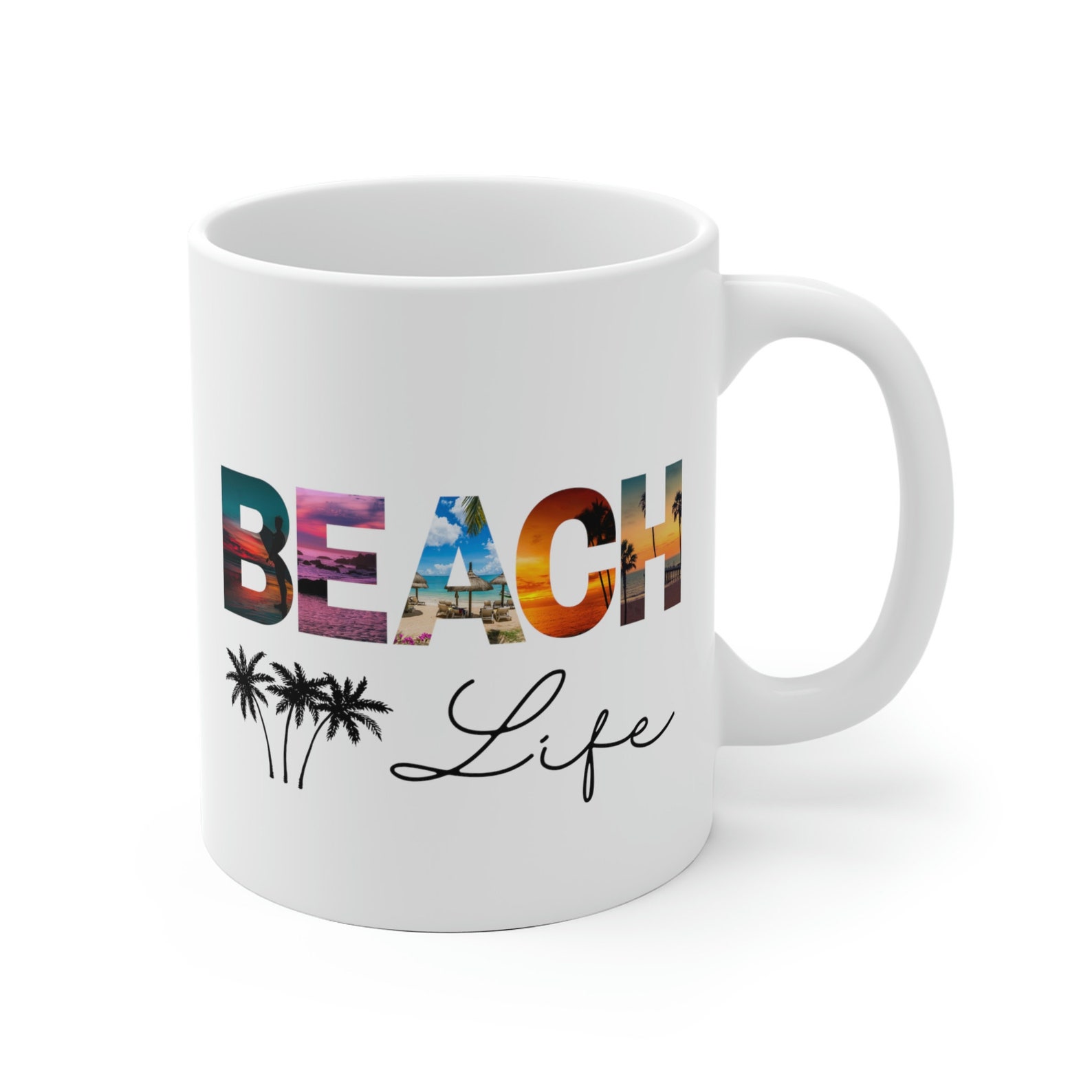 Beach Life Coffee Mug Beach Vibes Beach Mug Vacation Mug - Etsy