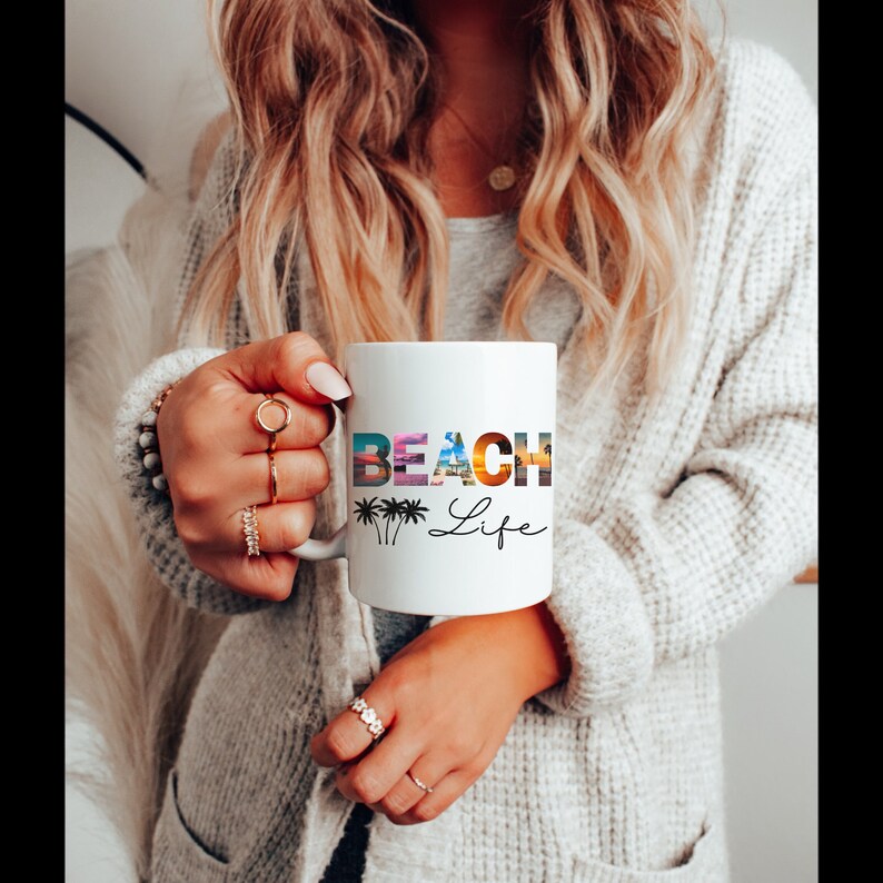Beach Life Coffee Mug Beach Vibes Beach Mug Vacation Mug - Etsy